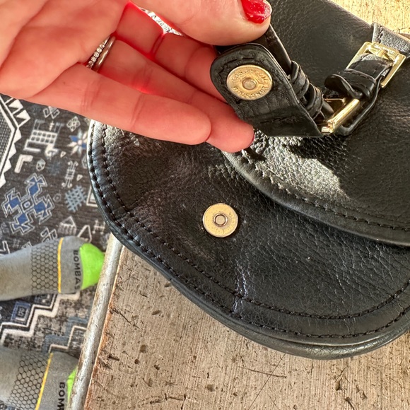 Isaac Mizrahi | Bags | Issac Mizrahi Black Leather Cross Body Bag With ...